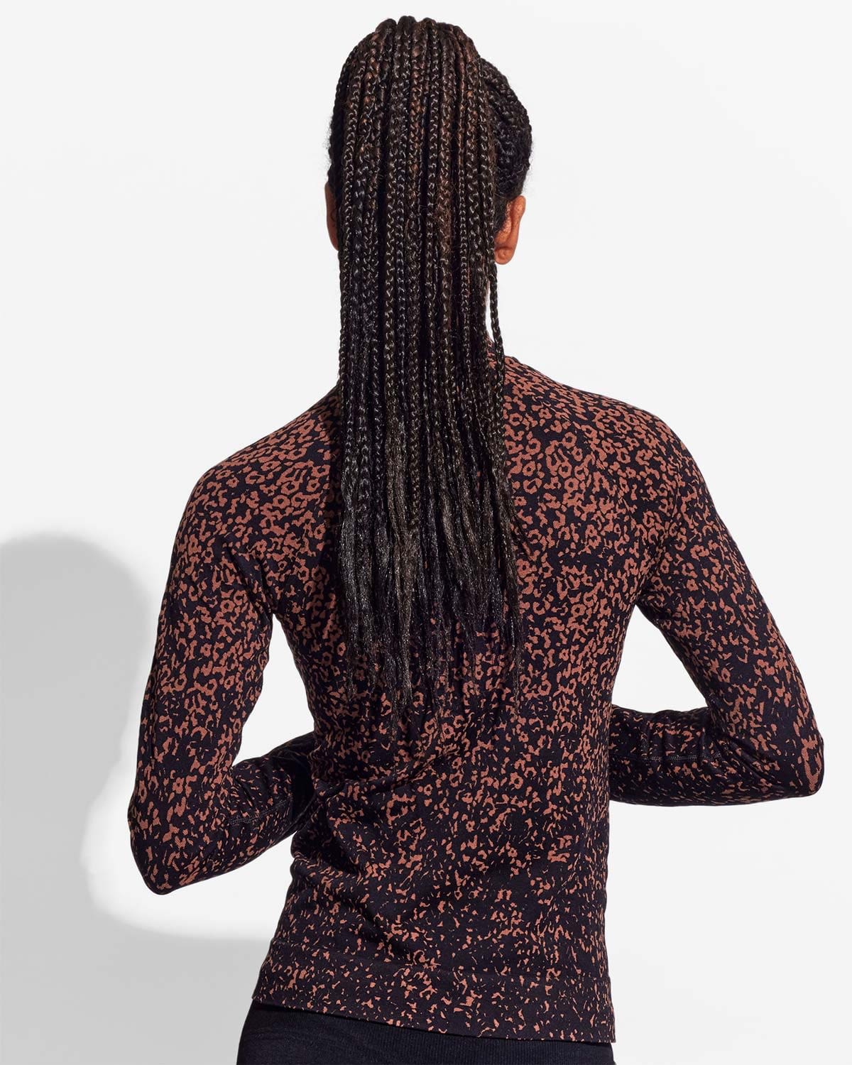 Seamless slim-fit turtle neck top - Black / Copper - Redsware Clothing ...